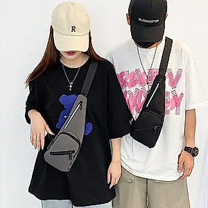 CAISANG Mini Sling Bag Men Crossbody Personal Pocket Bag Small Shoulder Backpack Casual Chest Bag for Travel