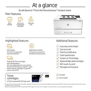 HP Laserjet Pro M402n Monochrome Printer, (C5F93A) (Renewed)