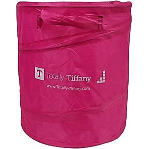 Totally Tiffany POPC-649 Totally Tiffany-12 Pop Up Trash Can-Pink, One Size