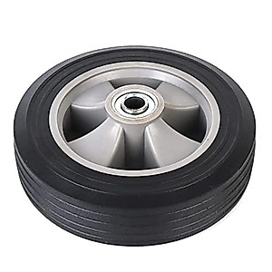 AR-PRO (2- Pack) Run-Flat Solid Rubber Replacement Tire 8" x 2'' with a 5/8" axle for Hand Trucks, Wheelbarrows, Dollies, Trolleys and More – Run Flat with 580 lbs Max Load