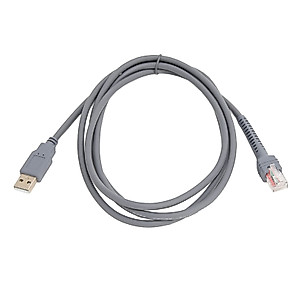 LS2208 Barcode Scanner Cable, USB Scan Cable for LS2208AP LS1203 LS4208 DS6707 DS6708, Plug and Play, Barcode Scanner Data Cable with 2 Meter Cable Length