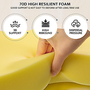 mudilun Custom Bench Cushion Non-Slip Bench Cushions for Indoor/Outdoor Furniture Water Proof Patio Furniture Cushion 100+ Colors (Custom Siz)