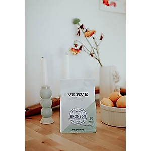 Verve Coffee Roasters Whole Bean Coffee Bronson Blend | French Dark Roast, Direct Trade, Resealable Pouch | Enjoy Hot or Cold Brew | Ideal for French Press | 12oz Bag
