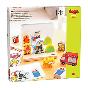 HABA Fire Brigade Stacking Toy (Made in Germany)