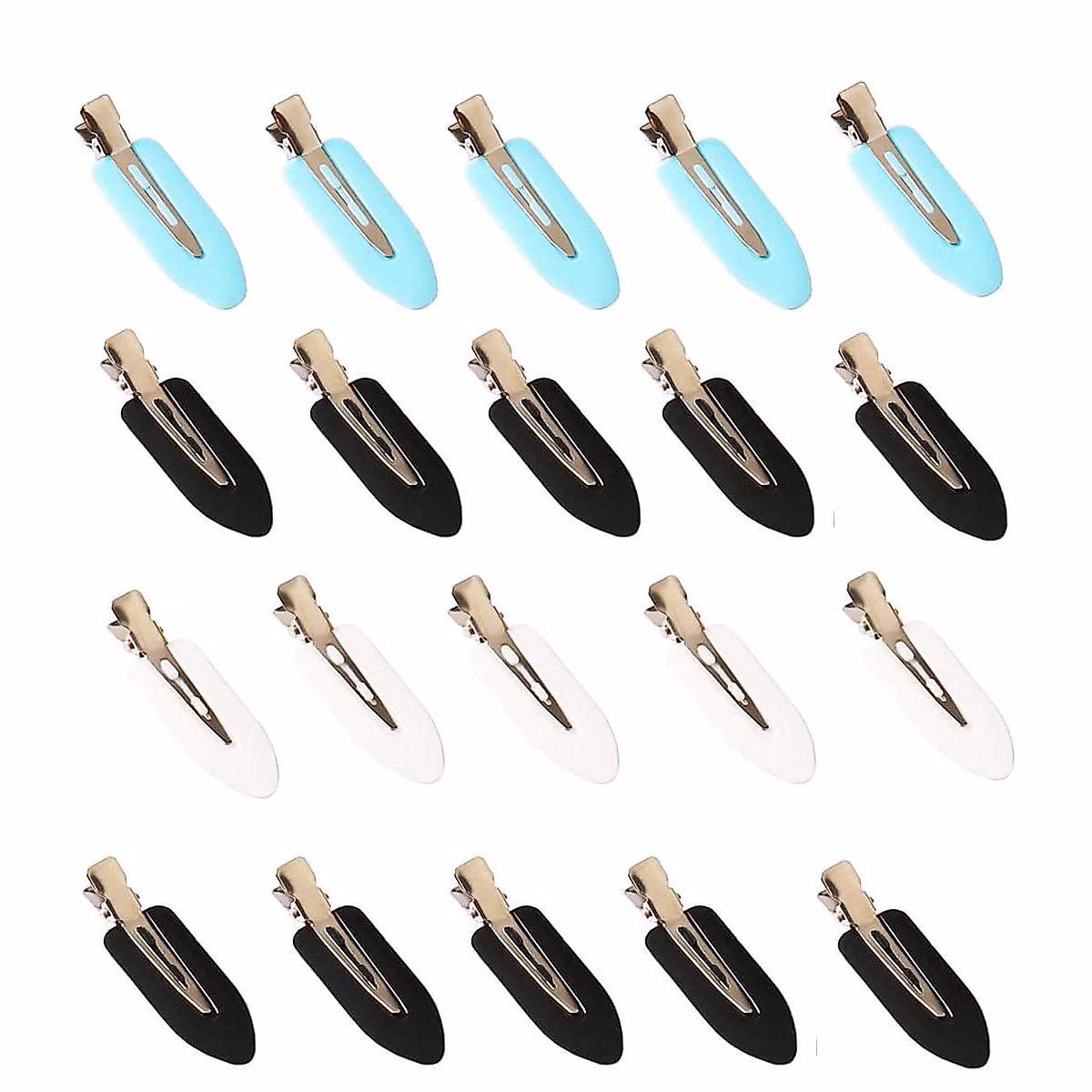 LAARYBAOO 20 pcs No Bend Hair Clips, Hair Styling, Hair Coloring, Curl Pin Clips, No Crease Hair Clips for Makeup Application