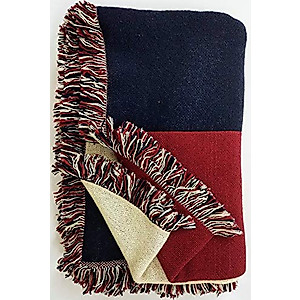 Texas State Flag Blanket - Gift Soft Tapestry Throw Woven from Cotton - Made in The USA (69x48)