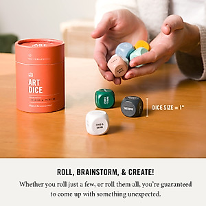 Two Tumbleweeds Art Dice - Drawing & Painting Game for Adults, Artists & Teachers - Set of 9 Dice for Creative Inspiration - Art Supplies for Studio and Classroom - Gift for Artist - 1+ Players