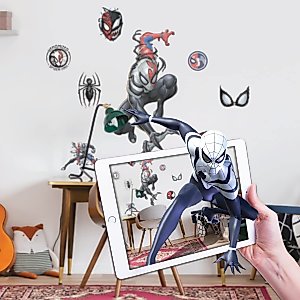 Wall Palz Marvel Venomized Spider-Man Wall Decals - Marvel Spider-Man Wall Decal - with 3D Augmented Reality Interaction - 27" Tall Venom Symbiote Spider-Man Stickers Marvel Room Decor