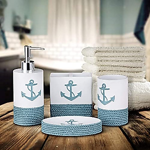 Nautical Wall Decor Set and Bathroom Accessories