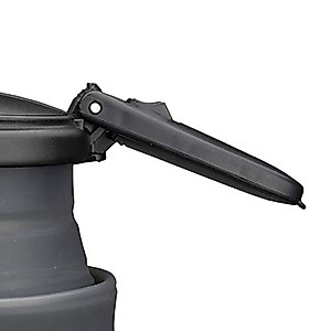 Brentwood Appliances KT-1508BK .85-Quart Dual-Voltage Collapsible-Travel Kettle (Black), 0.85Q