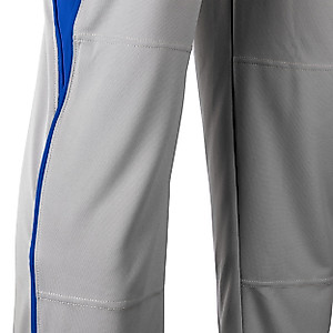 Champro Men's Standard Adult Triple Crown Baseball Pant, Grey, Royal, 4X-Large