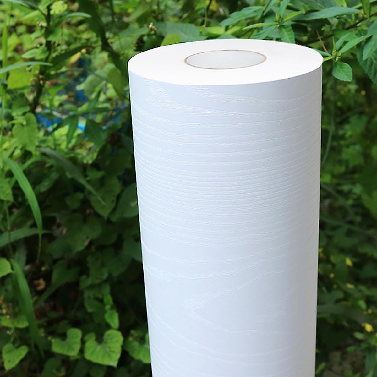 Yifely Solid White Wood Grain Shelving Paper Removable Vinyl Shelf Liner Door Table Cabinet Sticker 17.7 Inch by 9.8 Feet