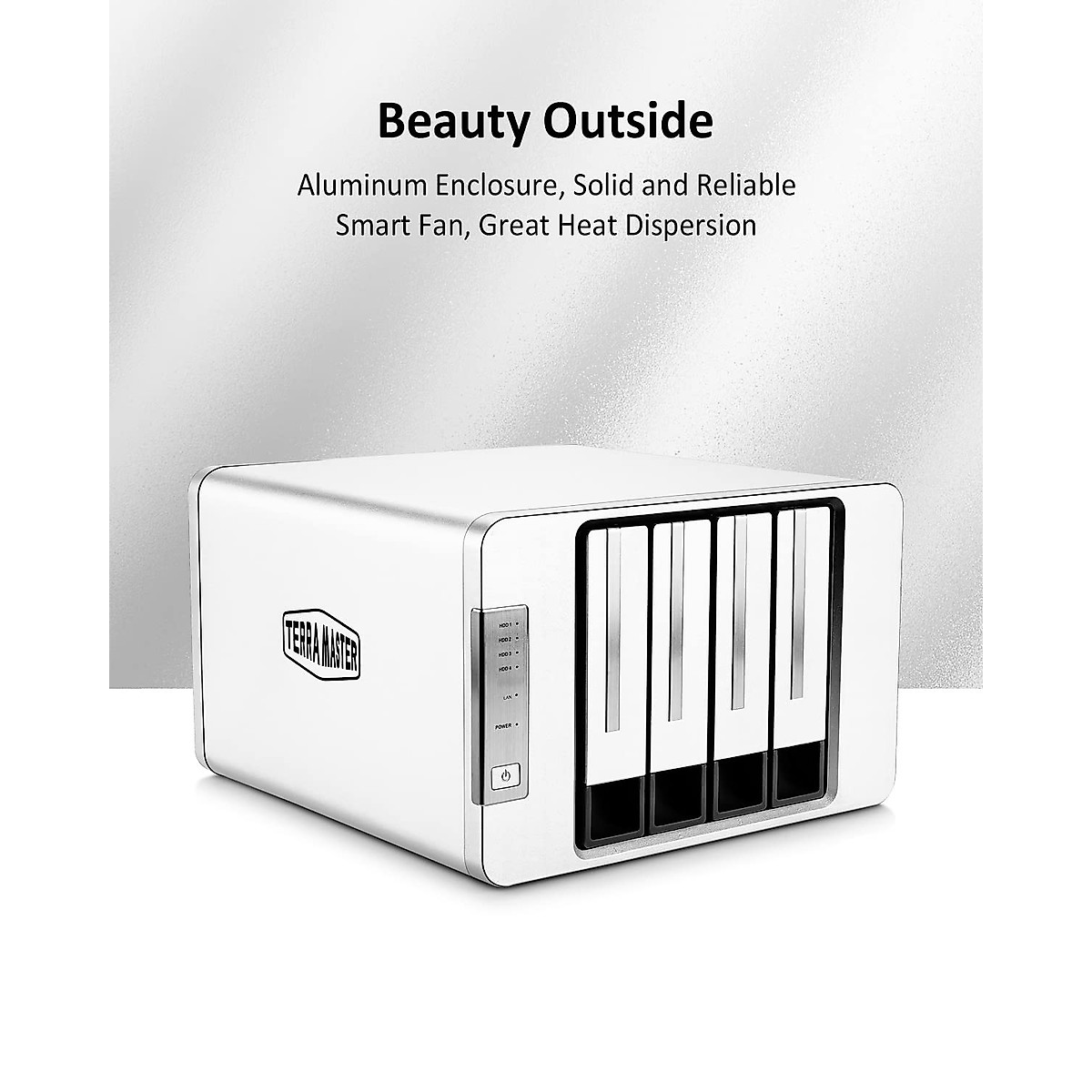 TERRAMASTER 2.5GbE NAS Server 4Bay F4-423 + 4GB DDR4 RAM