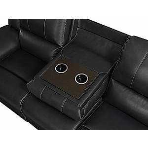 Lee Pillow Arm Motion Sofa Black
