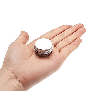 uxcell 12 Pack 0.17 oz Round Aluminum Cans Tin Can Screw Top Metal Lid Containers for Crafts, Candles, 5ml