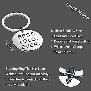 Lywjyb Birdgot Lolo Gift Grandma Gift Grandma Birthday Gift Lolo Keychain (LOLO br)