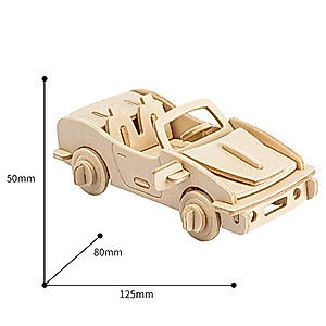 Wooden Model Kits 3D Puzzles Build Car Kit Wooden Model Toy Kit Wood Puzzle Car Wooden Model Toy Kit Model Car 29-pcs (Racing Car)