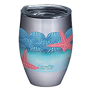 Tervis Triple Walled Beach Impressions Insulated Tumbler Cup Keeps Drinks Cold & Hot, 12oz, Stainless Steel