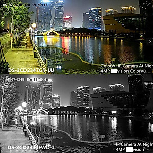 Ⲏіkvіsіon IP Camera AcuSense DS-2CD2347G2-LU 4MP PoE IP Turret Dome Camera, 247 Full Color 2.8mm Fixed Lens Outdoor Rated, IP67, H.265+ Built in Microphone, English Version Human Vehicle Detection