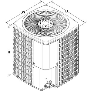 Goodman 1.5 TON 14.3 SEER2 Multi-Family Series Heat Pump (GSZM403610) with FREE programmable thermostat