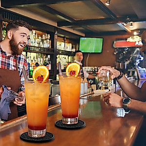 Coasters for Drinks,Black Coasters for Coffee Table -Soft Coasters Set Cup Mat -Coffee Table Coasters for Drinks Absorbent -Kitchen Decor -Coffee Table Decor (Diamond, 2Pack-Black)