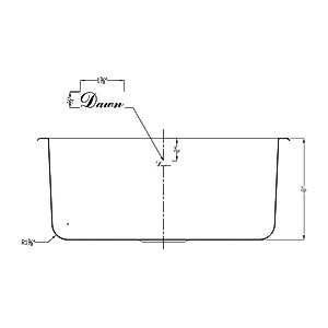 Dawn 3233 Top Mount Single Bowl Bar Sink, Polished Satin Finish