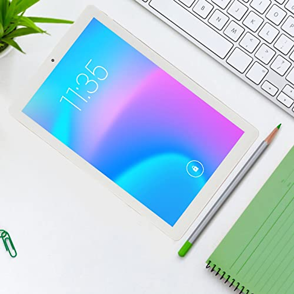 AUHX Tablet HD 100240V 10.1 Red Learning Tablet (EU Plug)