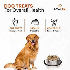 ReThink Pet 6 Pcs Premium Munchy Bone Bites, Dog Treats Small Dogs, Beef and Chicken Flavored Dog Training Treats, Highly Digestible Dog Treat, Natural Pet Treats for Dogs, Perfect Teething Dog Treats