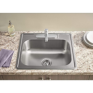 American Standard 7074000.002 Colony Pro Single-Handle Kitchen Faucet with Deckplate in Polished Chrome