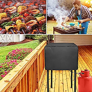 iCOVER Single Burner Stove Cover for GASONE, 600D Heavy Duty Water Resistant Cover, UV and Fade Resistant Weatherproof All Single Propane Burner Cooker