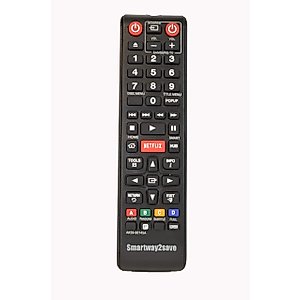 New Smartway2save AK59-00145A Replacement Remote Control for Samsung Blu-Ray Disc Player