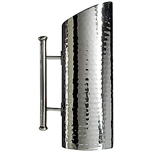 Elegance Hammered Stainless Steel Pitcher, 60-Ounce, Silver