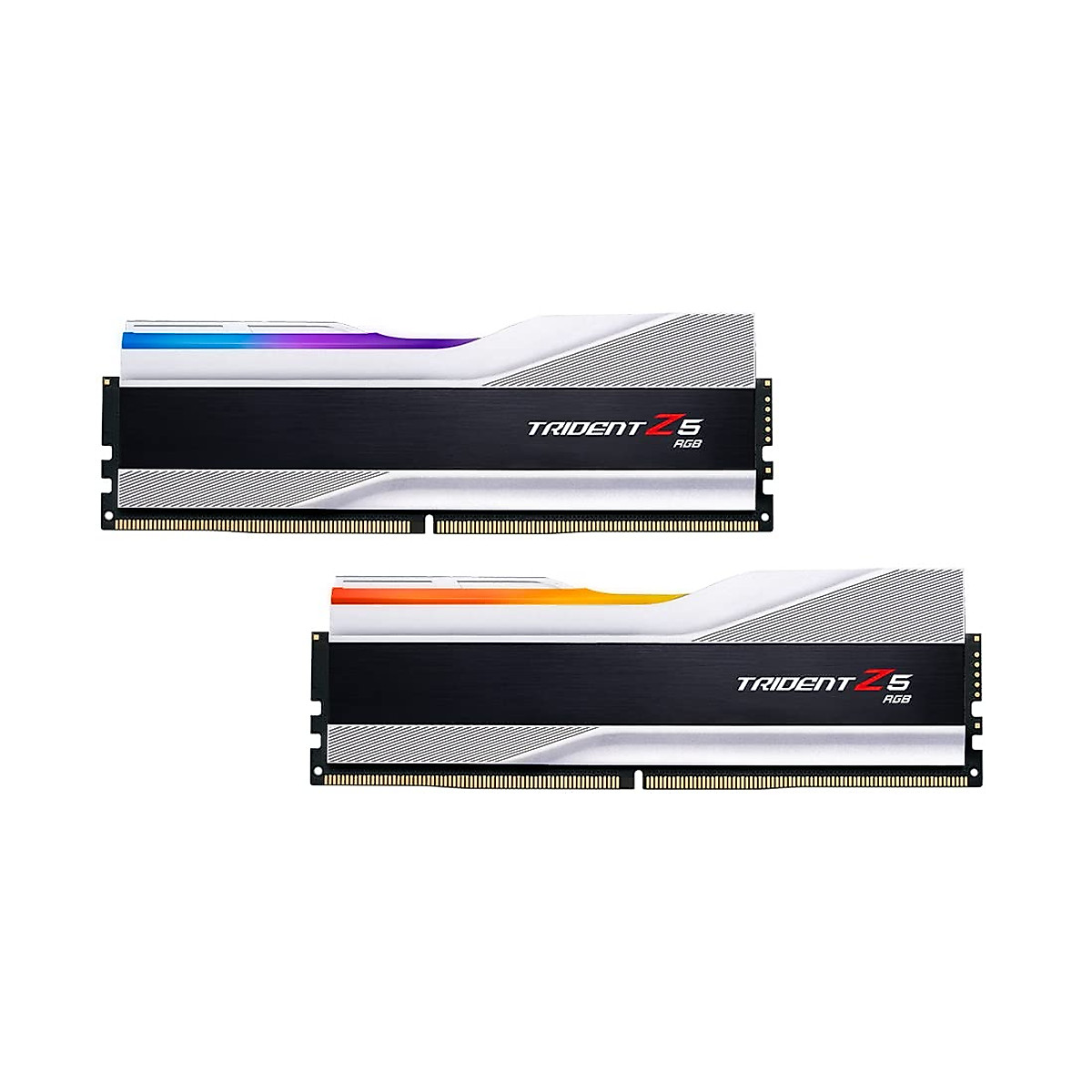 G.SKILL Trident Z5 RGB Series (Intel XMP 3.0) DDR5 RAM 64GB (2x32GB) 6000MT/s CL30-40-40-96 1.40V Desktop Computer Memory UDIMM - Metallic Silver (F5-6000J3040G32GX2-TZ5RS)
