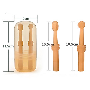 ANLV Pet Teeth Cleaning Brush 1 Set Pet Toothbrush Cats Dogs Teeth Cleaning Brush Soft Silicone with Storage Box Pet Supplies Sets