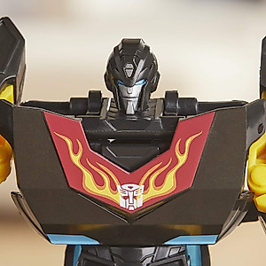 Transformers Bumblebee Cyberverse Adventures Action Attackers Warrior Class Stealth Force Hot Rod Action Figure, Fusion Flame Move, 5.4-inch