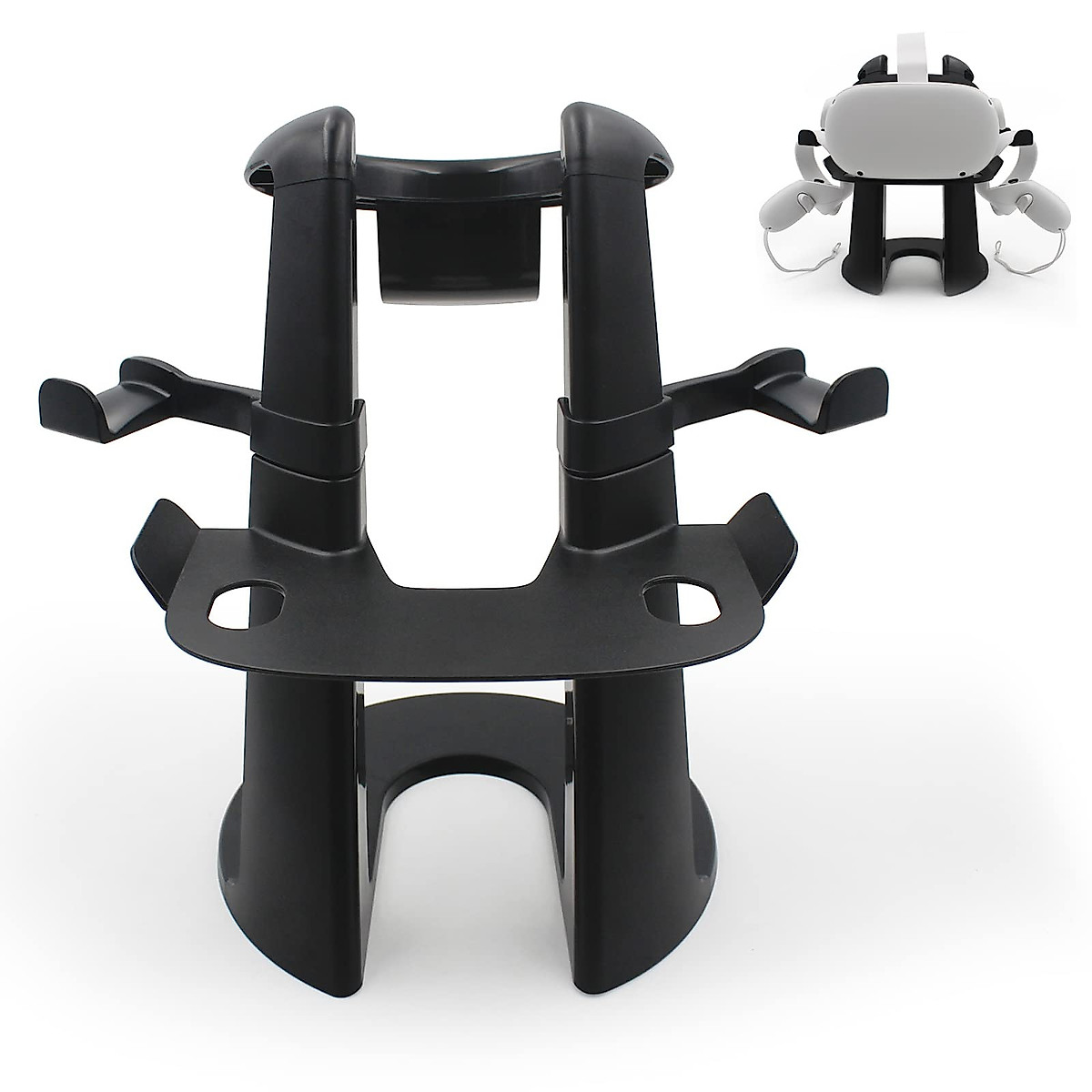 NexiGo VR Stand with Controller Holder for Oculus Quest, VR Headset Display and Controller Mount Station for Oculus Quest 1/2, Oculus Rift S, Oculus Rift, Black