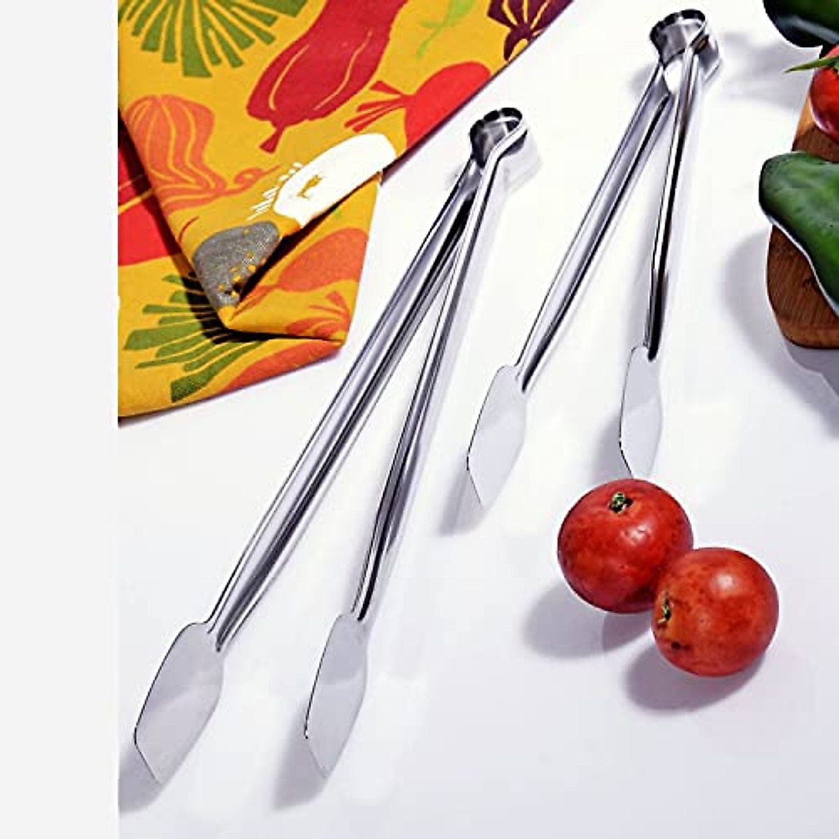 Stainless Steel Tongs 14 Inch Extra Long Kitchen Tongs, Metal Grill Tongs for Cooking, Grilling, Barbecue/BBQ, Buffet, Toaster