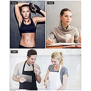 HaiYusen Bluetooth Headphones, Bluenin Neckband Wireless Headphones Bluetooth 5.0 Retractable Earbuds Stereo Headset CVC 8.0 Noise Cancelling Call Vibrate Alert Earphones with Mic (Black)