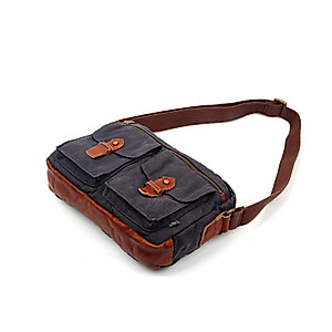 TSD Brand Trail Breeze Canvas Mail Bag (Dark Grey)