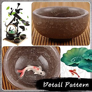 Skyley 6 Pieces Korean Soju Shot Glasses Sets Koi Fish Tea Set Porcelain Koi Fish Tea Cups Korean Ceramic Cups Tea Accessories Drinkware, Handcrafted Ceramic 6 Fish in the Glasses