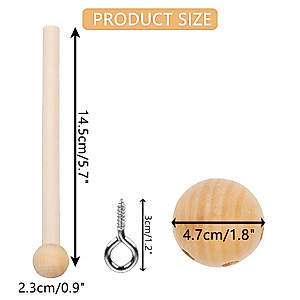 Focalmotors Baby Wooden Mobile Hanger,Mobile kit Crib,Mobile Hanging Frame Bed Toy Decoration DIY Crafts Photography Props Newborn Gift (Style-C)