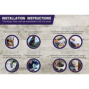 The Kitty Pass Interior Cat Door Hidden Litter Box Pet Door for Cats up to 21 lbs Pet Box