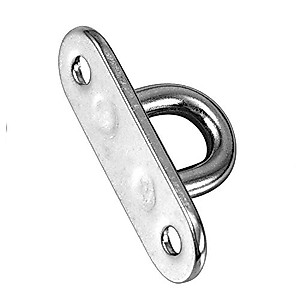 4 Pcs 3.1 Inch 304 Stainless Steel Ceiling Hooks Pad Eyes Plate Marine Hardware Hooks with Screws