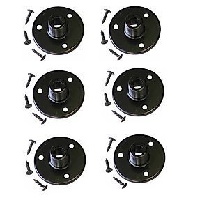 Audio2000'S AST4264BX6 6-Pack Black Microphone Gooseneck Table Mounts with 5/8" X 27 Threads and Mounting Screws