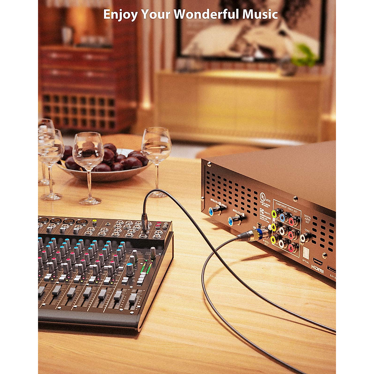 KINGTOP XLR Female to 6.35mm (1/4 inch) TRS Male Jack Lead Balanced Signal Interconnect Cable, XLR to Quarter inch Cable for Microphones, Mixer, Audio Sound Consoles, Power Amplifier (4.5ft / 1.4m)