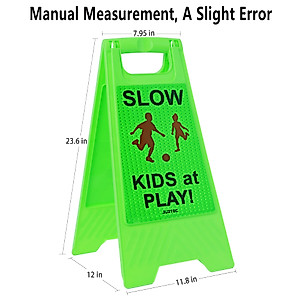 Children at Play Safety Signs For Street Kids at Play Signs For Street Slow Down Signs For Neighborhoods Kids Playing Reflective Caution Sign (3 Pack)