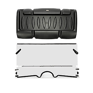 HECASA 1/4" Thick Folding Windshield & Roof Top Compatible with 2006-2013 Yamaha Rhino 450 660 700 Windscreen Hard Top Canopy Ceiling Shade