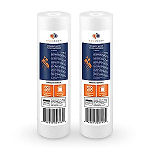 Aquaboon 2-Pack of 5 Micron 10" x 2.5" Sediment Water Filter Replacement Cartridge for Any Standard RO Unit | Whole House Sediment Filtration | Compatible with DuPont WFPFC5002, Pentek DGD series, RFC