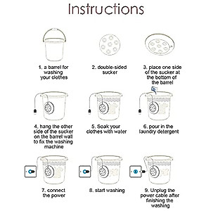 Portable Mini Washing Machine, Ultrasonic Turbine Washing Machine USB Turbo Washer Laundry Machine for Home, Travel, Business Trip, RV, Apartment, Dorm (Blue)