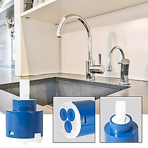 2 PCS Diameter 35mm Faucet Valve Cartridge, Gear Cartridge Faucet Replacement Parts for Single Handle Kitchen Basin Shower Faucet Suitable for Spanish Track Spool Faucets